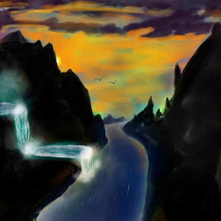 Bjartifoss - Haddi Art - Paintings & Prints, Landscapes & Nature ...