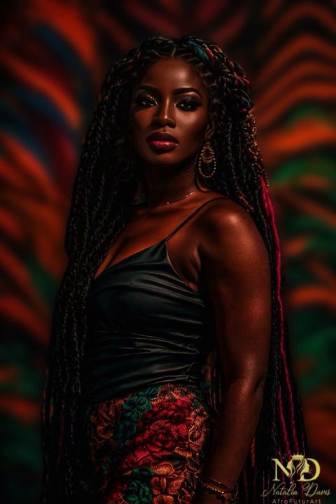 Silky Chocolate - Natalia Davis AfroFuturArt - Digital Art, Ethnic ...