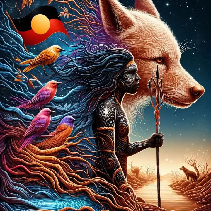 Dingo spirit - Jays art - Digital Art & AI, Ethnic, Cultural, & Tribal ...