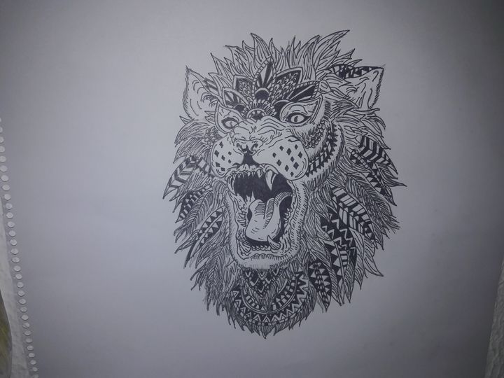 Dibujo De León Abstracto León Abstracto Cabeza De León Macho, Png