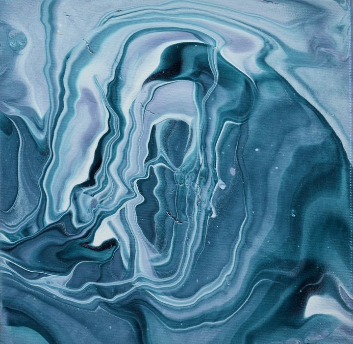 THE BLUES - LENNEA STUDIO - Paintings & Prints, Abstract, Organic - ArtPal