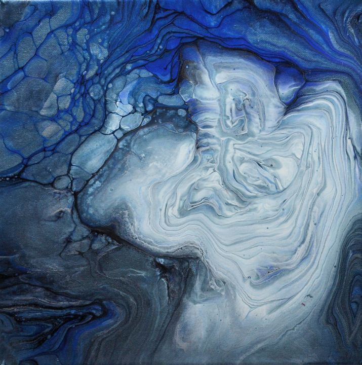 THE BLUES - LENNEA STUDIO - Paintings & Prints, Abstract, Movement - ArtPal