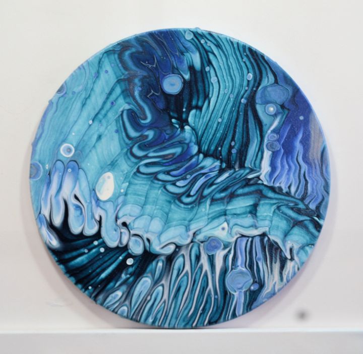 BLUE RUFFELS - LENNEA STUDIO - Paintings & Prints, Abstract, Movement ...