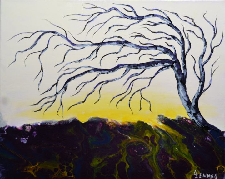 PURPLE CLIFFS - LENNEA STUDIO - Paintings & Prints, Abstract, Landscape ...