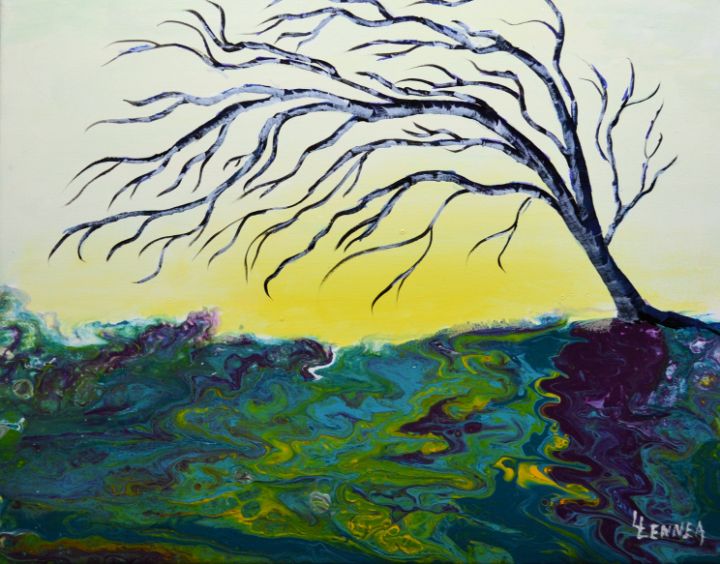 BLUE /PURPLE CLIFFS - LENNEA STUDIO - Paintings & Prints, Abstract ...