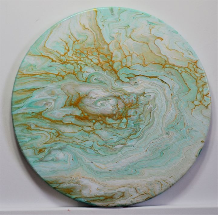 GOLD CELLS AND LACING - LENNEA STUDIO - Paintings & Prints, Abstract ...