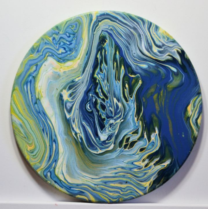 FLAMES IN BLUE - LENNEA STUDIO - Paintings & Prints, Abstract, Organic ...