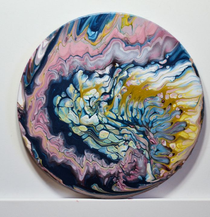 PINKS AND BLUES - LENNEA STUDIO - Paintings & Prints, Abstract, Organic ...