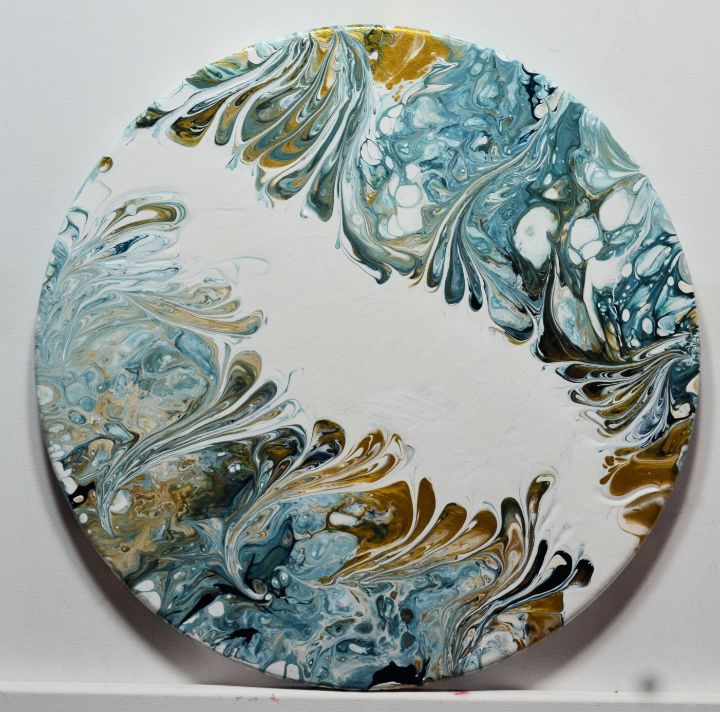 A TOUCH OF GOLD - LENNEA STUDIO - Paintings & Prints, Abstract, Organic ...