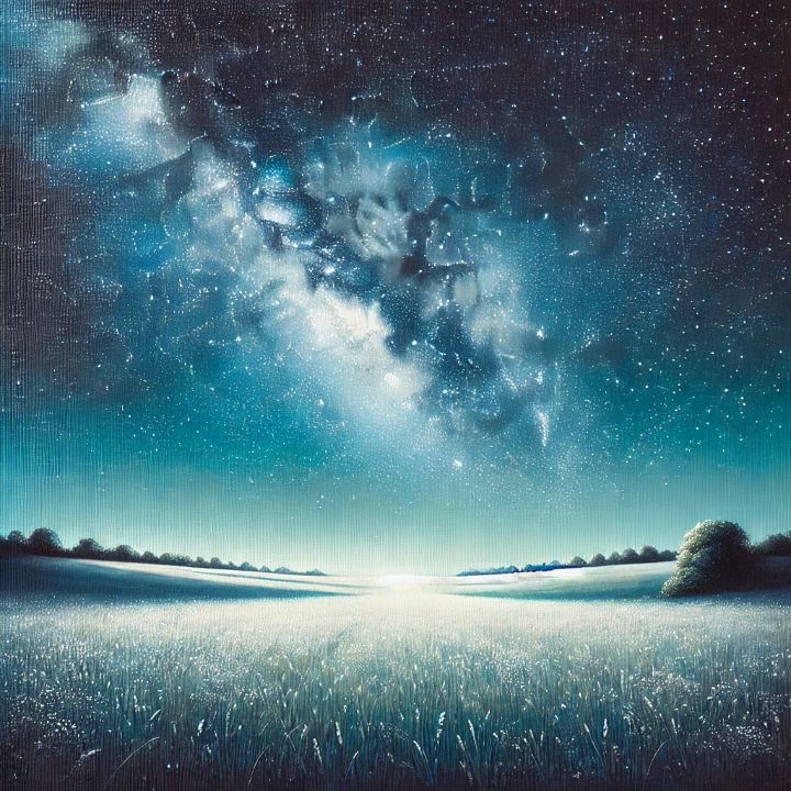 Starry Night Sky - Babi Moreau - Paintings & Prints, Landscapes & Nature, Skyscapes, Night Sky ...