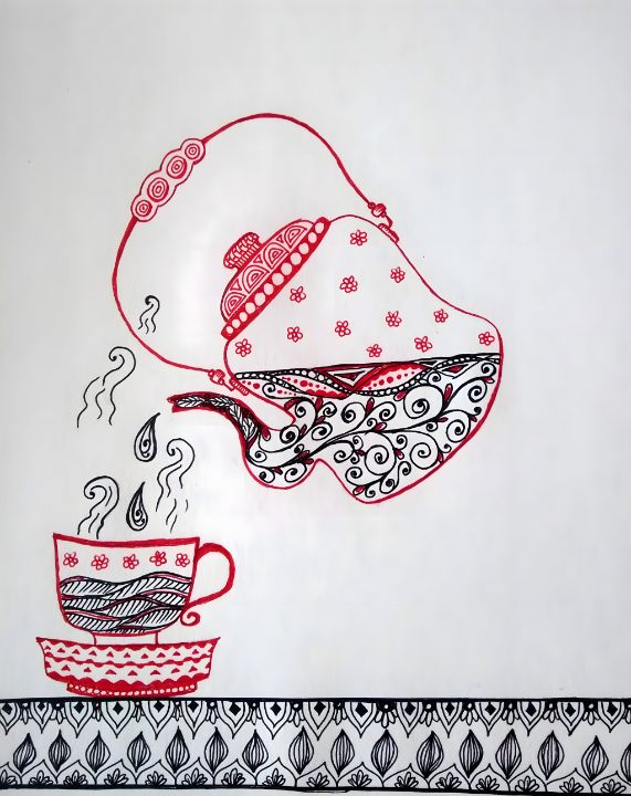 Chai lover - Incraftboutique - Paintings & Prints, Abstract, Irregular ...