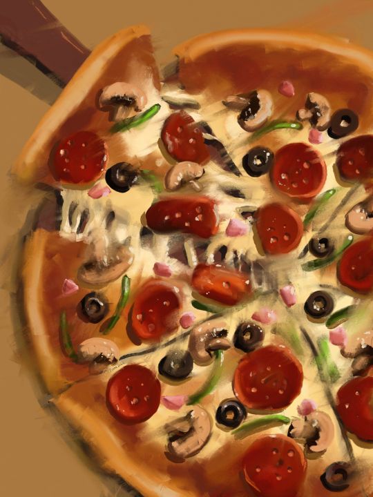 Pizza painting - Tijana ARTStudio88 - Digital Art, Food & Beverage ...