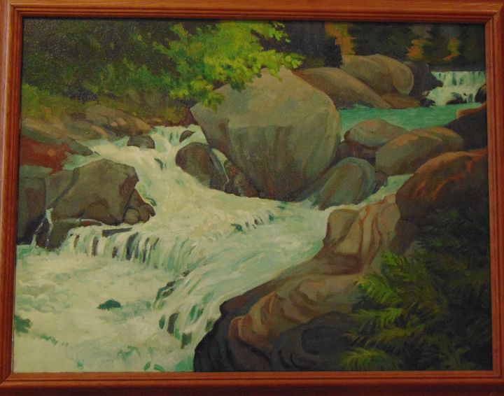 Mountain River - Bill Harris Art - Paintings & Prints, Landscapes ...