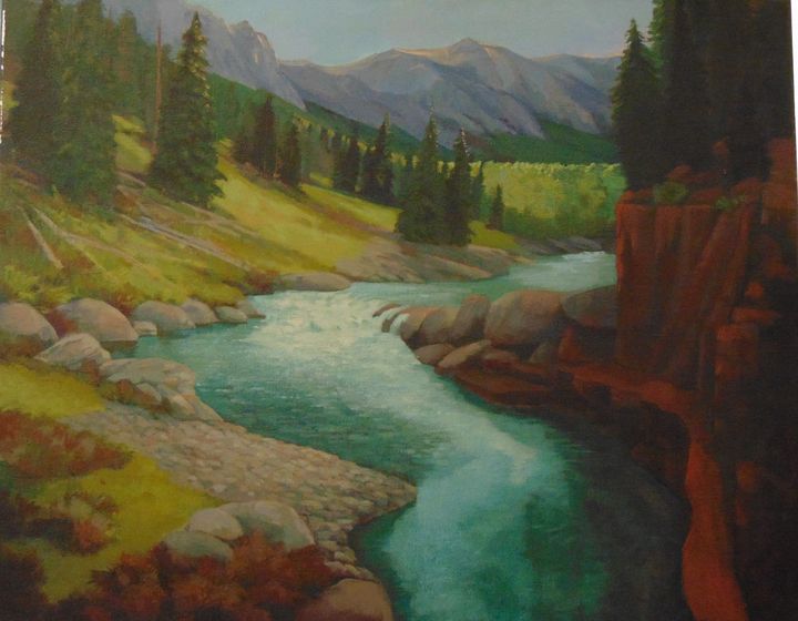 Rocky Mountain Morning - Bill Harris Art - Paintings & Prints ...