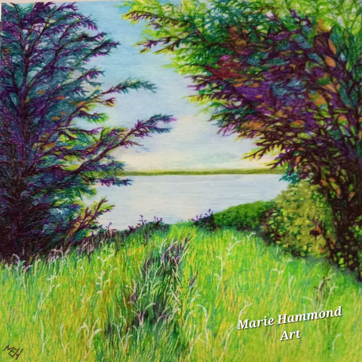 Ed's View - Marie Hammond Art - Drawings & Illustration, Landscapes ...