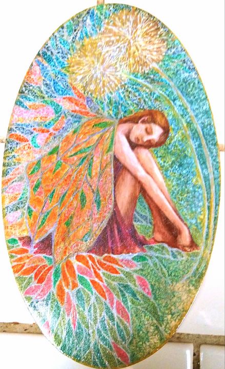 SOLD Dandelion fairy - Marie Hammond Art - Drawings & Illustration ...