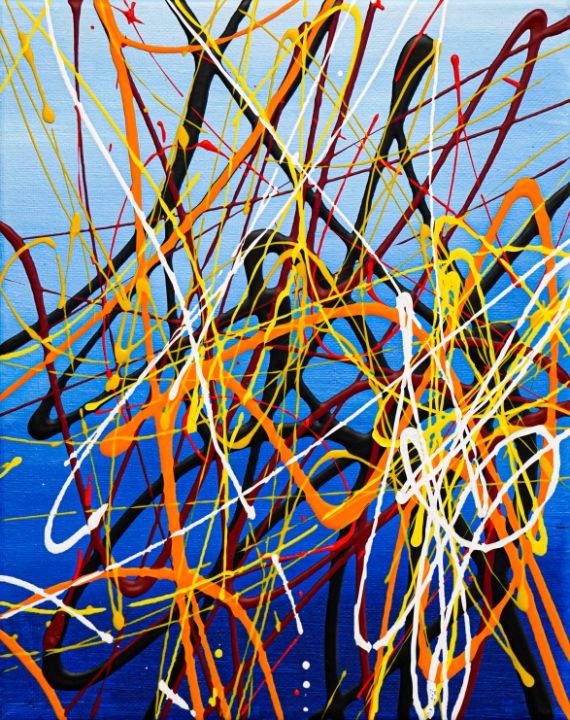 Yellow Drizzle - PiraLeila Art - Paintings & Prints, Abstract, Organic ...