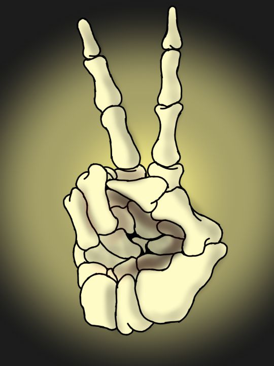 Skeleton Hand - Bluo(Blue) - Paintings & Prints, Science & Technology ...