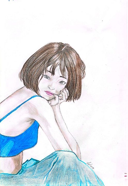 Softly Waiting - Watercolor by FM - Drawings & Illustration, People ...