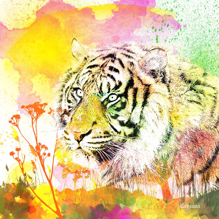My Digital Tiger - Digital Printable Art - Digital Art, Animals, Birds ...