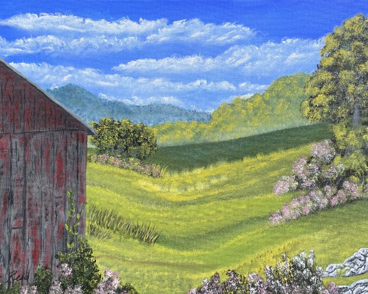 Springtime Farm - W. Reed - Paintings & Prints, Landscapes & Nature ...