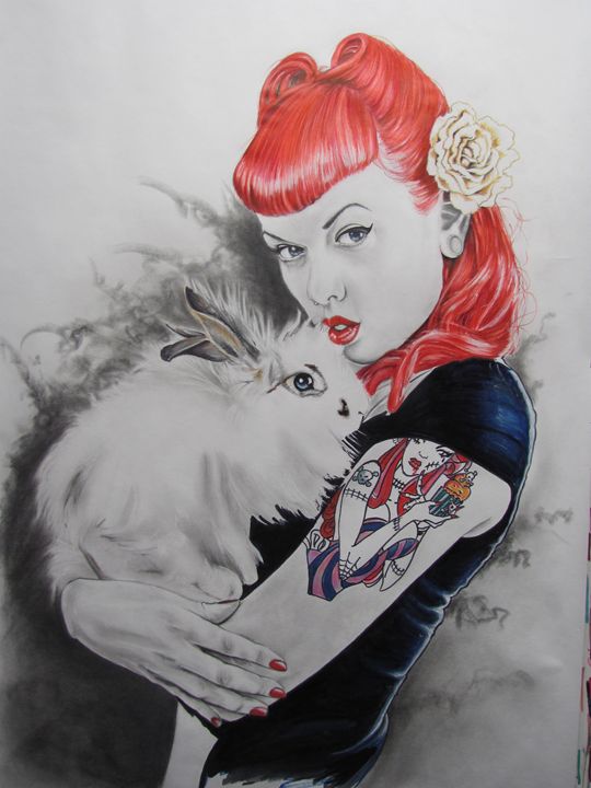 Silly Rabbit - Pencil, Chalk, Colored Pencil, and Marker - Drawings ...