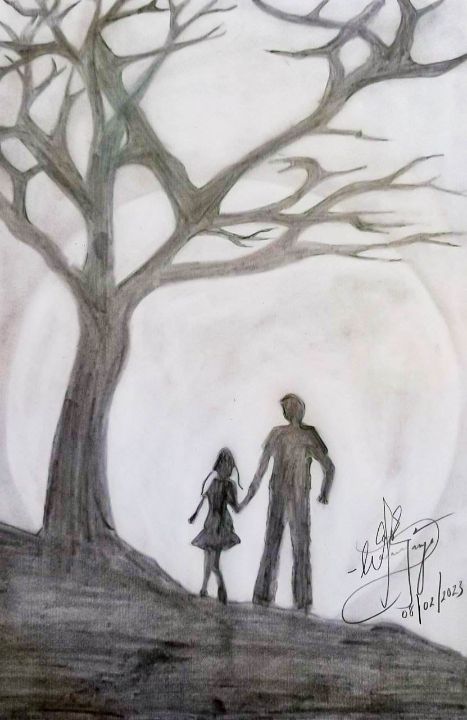 Moon - wr_wlg - Drawings & Illustration, People & Figures, Family ...