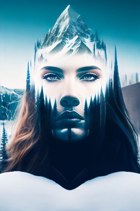 human-faced snow mountain - Polysh28 - Digital Art, People & Figures ...