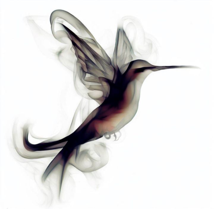 Flying bird Smoke - OpenWallGallery - Digital Art & AI, Animals, Birds ...