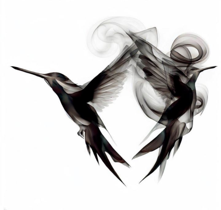 Black smoke hummingbirds - OpenWallGallery - Digital Art, Animals ...
