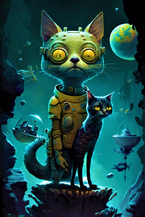 Nebula and Popoki - A Million Pictures - Digital Art, Animals, Birds ...