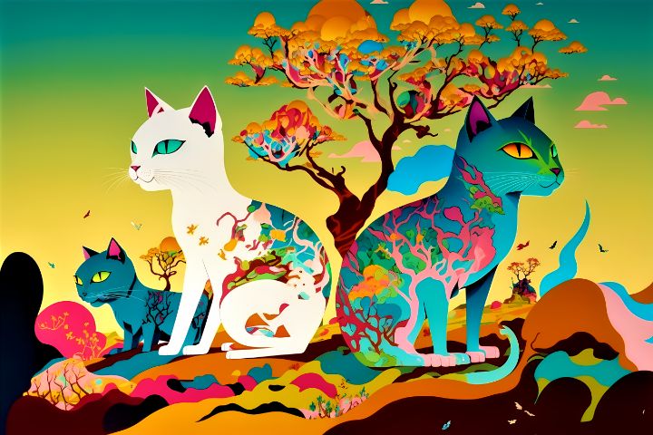 San-neko no Hanashi -Story of 3 cats - A Million Pictures - Digital Art ...