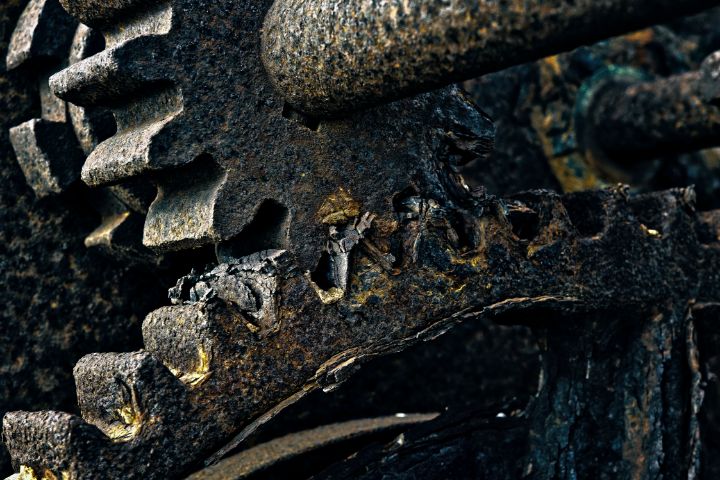 Rusty Cogs - McCarthy's PhotoWorks - Photography, Abstract, Color - ArtPal