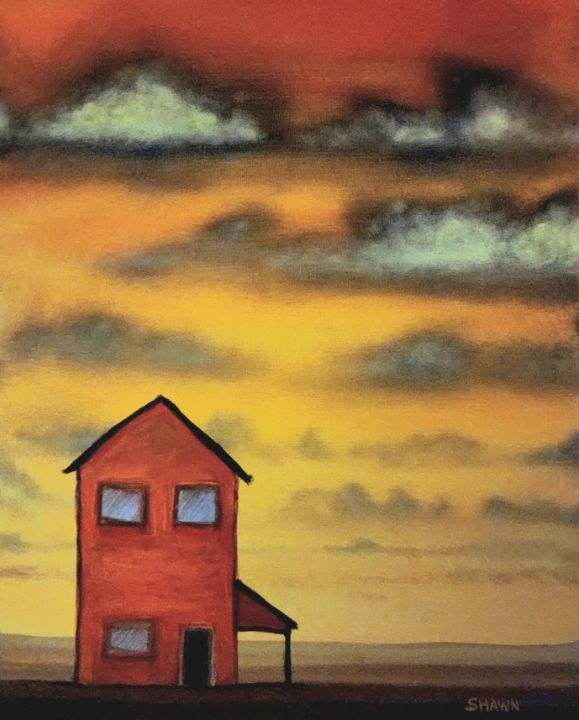 Yellow House - Shawny Fin - Paintings & Prints, Buildings ...