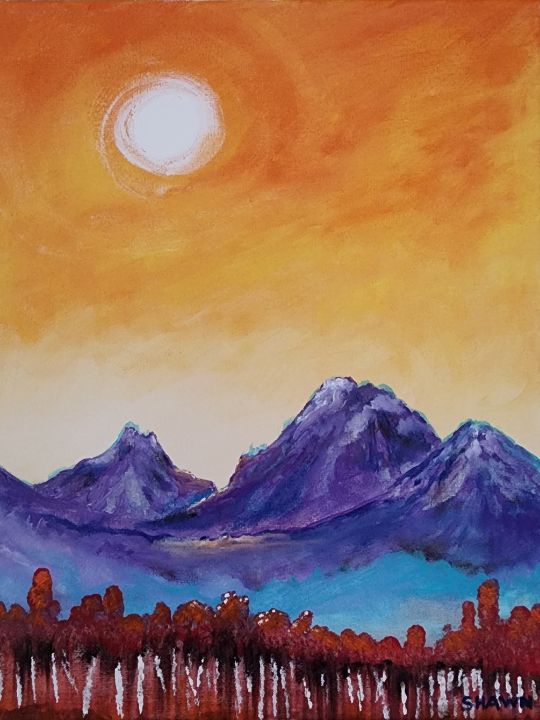 Aspen Orange - Shawny Fin - Paintings & Prints, Landscapes & Nature ...