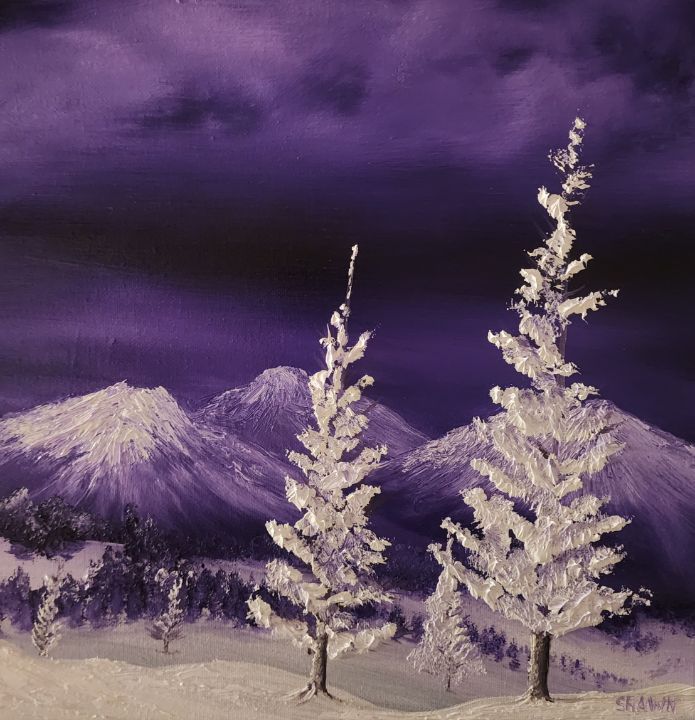 Winter Together - Shawny Fin - Paintings & Prints, Landscapes & Nature ...