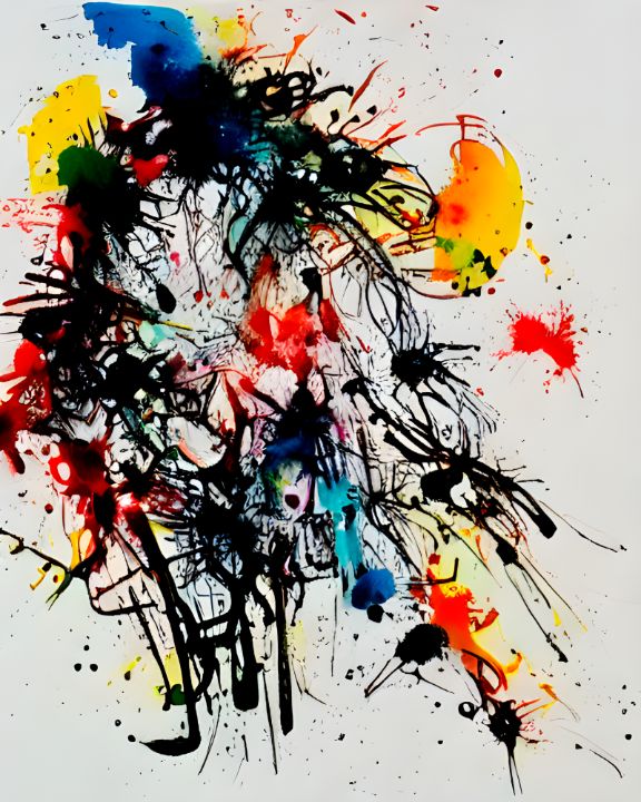 A Symphony of Insanity - Galih D Anuraga - Paintings & Prints, Abstract ...