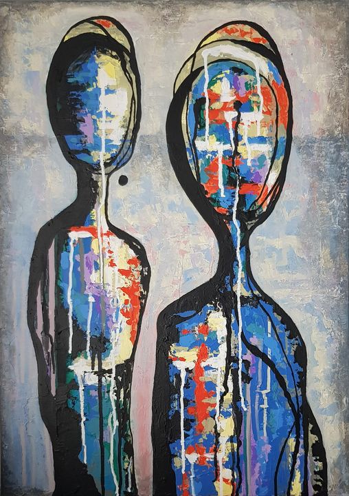 Intimate Argument, acrylic on canvas - Vera Moise - Paintings & Prints ...