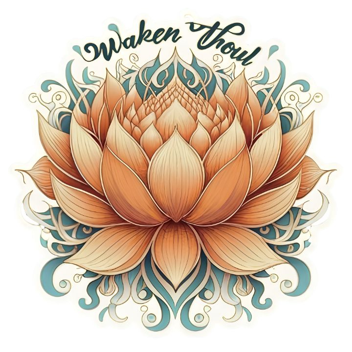 Awaken the Soul Lotus Flower Sticker - Blissful Canvas - Digital Art ...