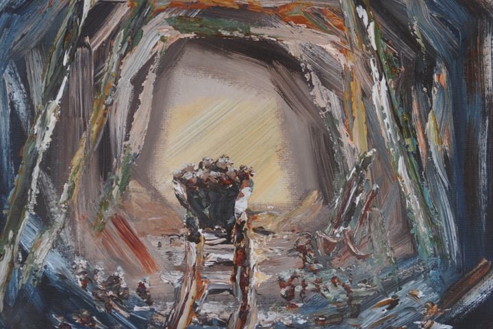 "Mining" - artforsalercbenson.com - Paintings & Prints, Landscapes ...