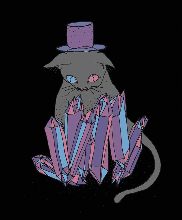 crystal cat - BAD HEART DECENT ART - Drawings & Illustration, Animals ...