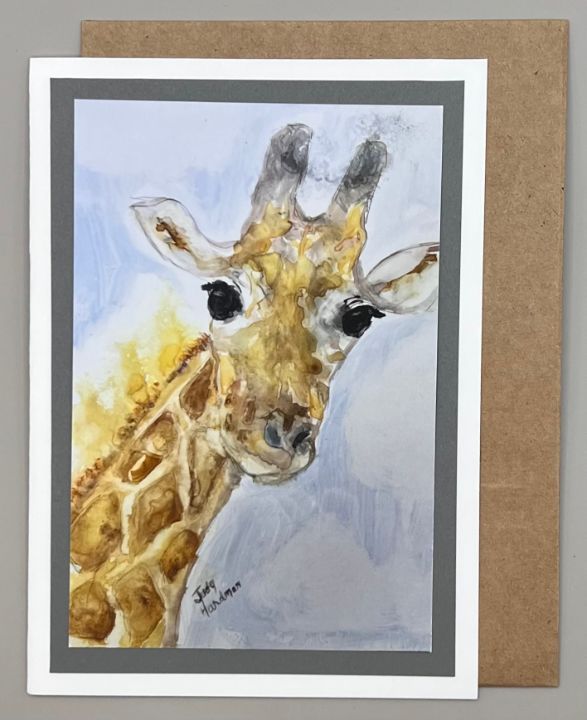 Tuffy the giraffe notecard G0011 - watercolorsbyjudy - Paintings & Prints, Animals, Birds ...