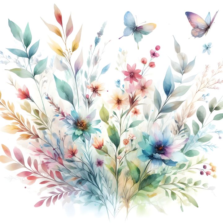 Chromatic Bouquet - Colour Wonder - Digital Art & AI, Flowers, Plants ...