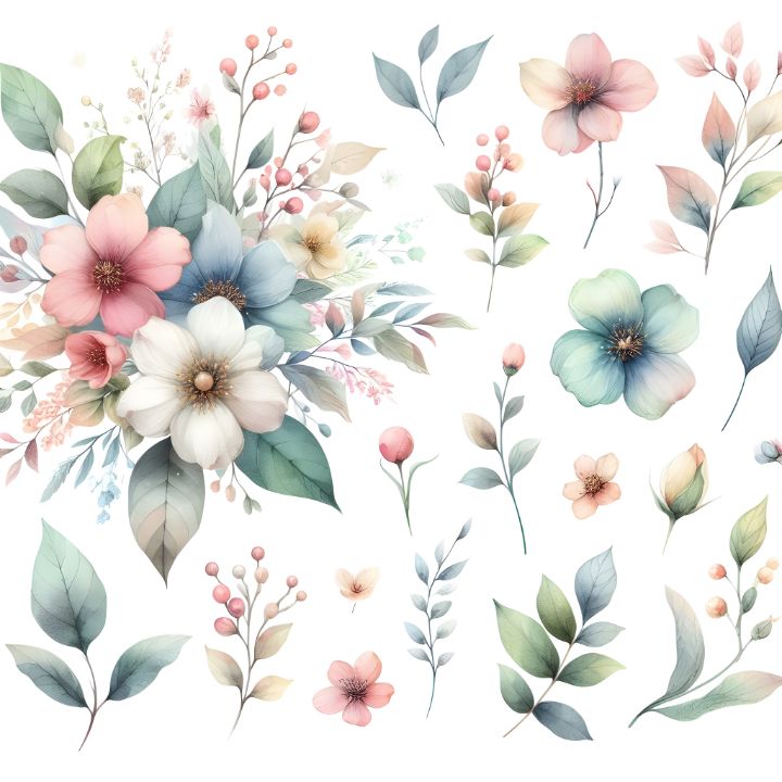 Chromatic Floral Cuttings - Colour Wonder - Digital Art & AI, Flowers ...