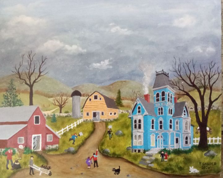 Preparing for a Nor'easter. - Tim Gasper Art - Paintings & Prints ...