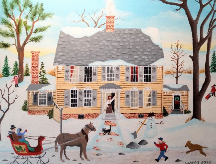 Holiday Visitors at Wyman's Tavern - Tim Gasper Art - Paintings ...