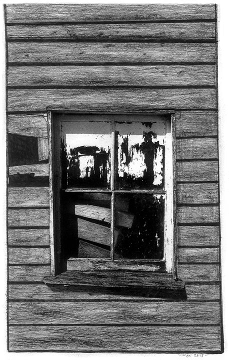 Old Distressed Window - Karu Design - Drawings & Illustration, Animals ...