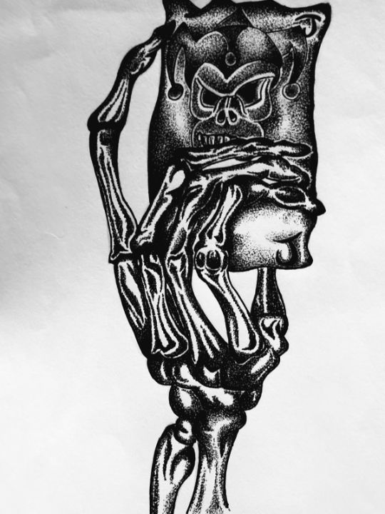 Joker skeleton - NorthShoreArt - Drawings & Illustration, Fantasy ...