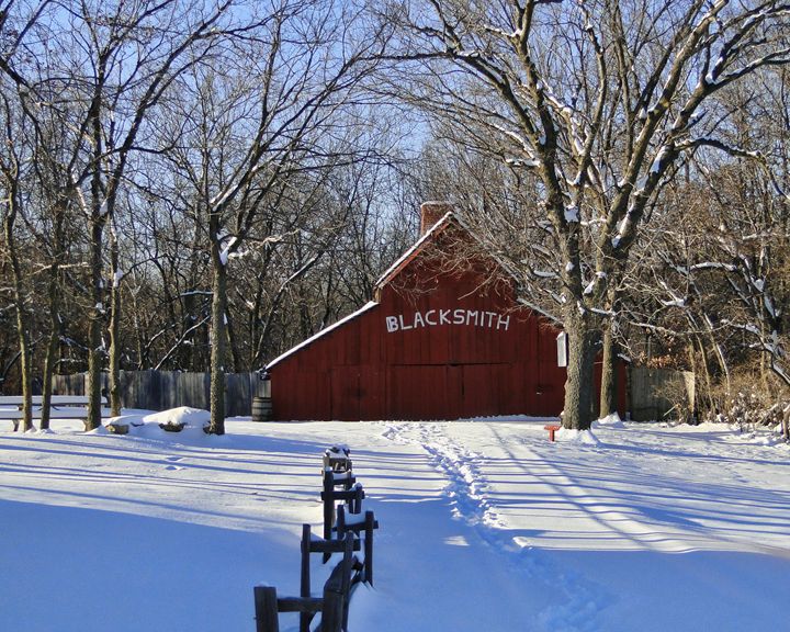 Blacksmith Shop in Winter - Ad Astra Images - Photography, Buildings ...