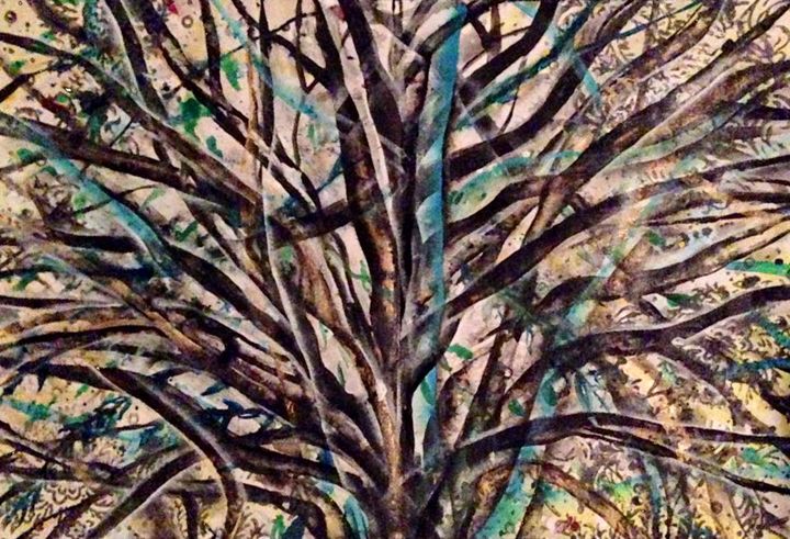 oak, dragons field - Sahaja Kunkunate - Paintings & Prints, Flowers ...